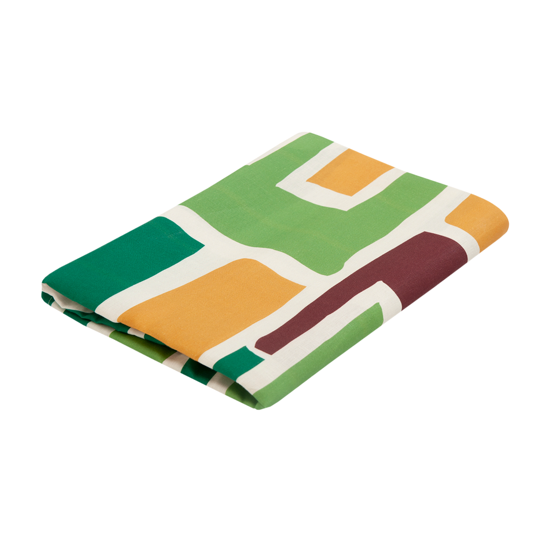 Shapes Green Linen Tablecloth